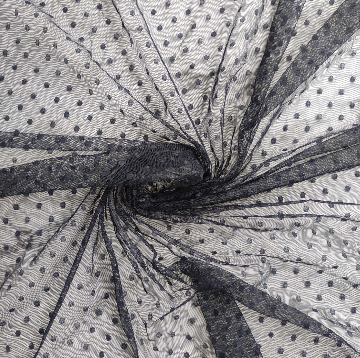 OEKO-TEX Flocking Mesh Netting Tulle Lace Fabric – NextFashion